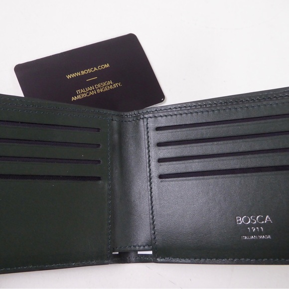 Bosca | Accessories | Bosca Pebbled Leather Billfold Wallet Nwt Italian ...